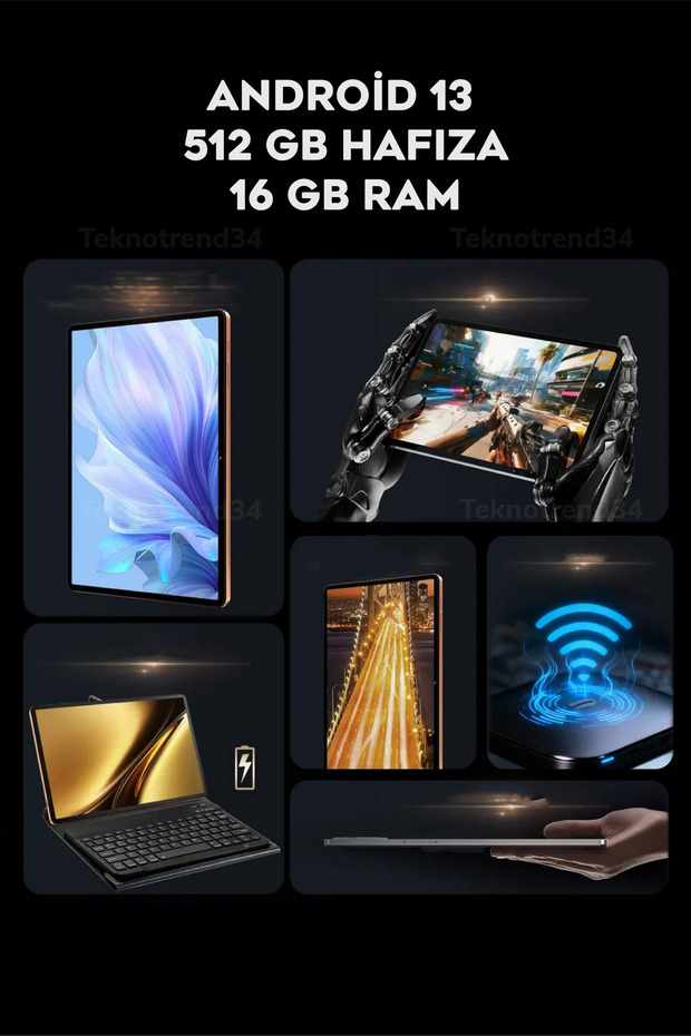 Bakeey i17 Air Max 10.1 FHD İncell Tablet Android 15 16GB RAM 1TB ROM ...