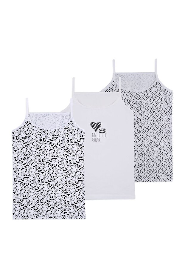 koza iç giyim Kız Çocuk 3'lü Desenli Atlet - Fiyatı, Yorumları