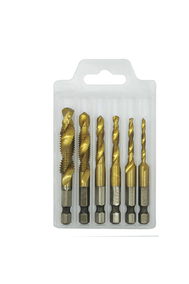Generic 6 Pcs HSS Drill Tap Bit Set M3–M10 | 2-in-1 Thread Tapping ...