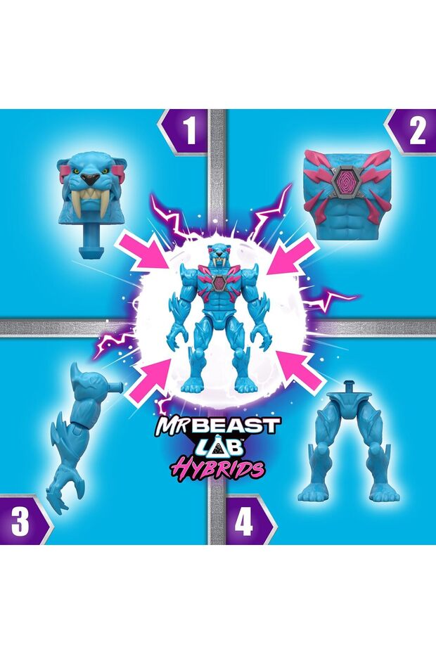 MrBeast Lab Mr.Beast Lab Hybrids Action Figure – Fusion Collectible Toy ...