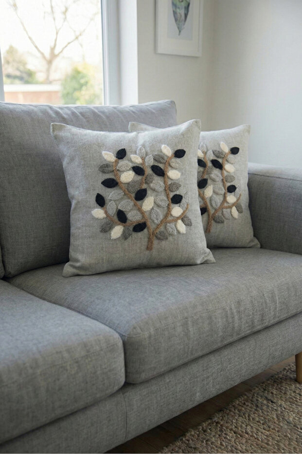 Hayal Dekoratif Punch Embroidery Pattern 3D Digital Printed Flower Leaf ...