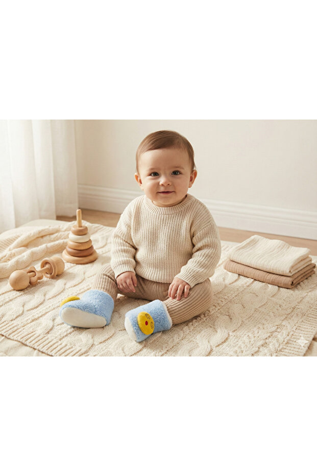 CloudStone حذاء منزلي من القطيفة باللون الأزرق للجنسين من Baby Confused ...