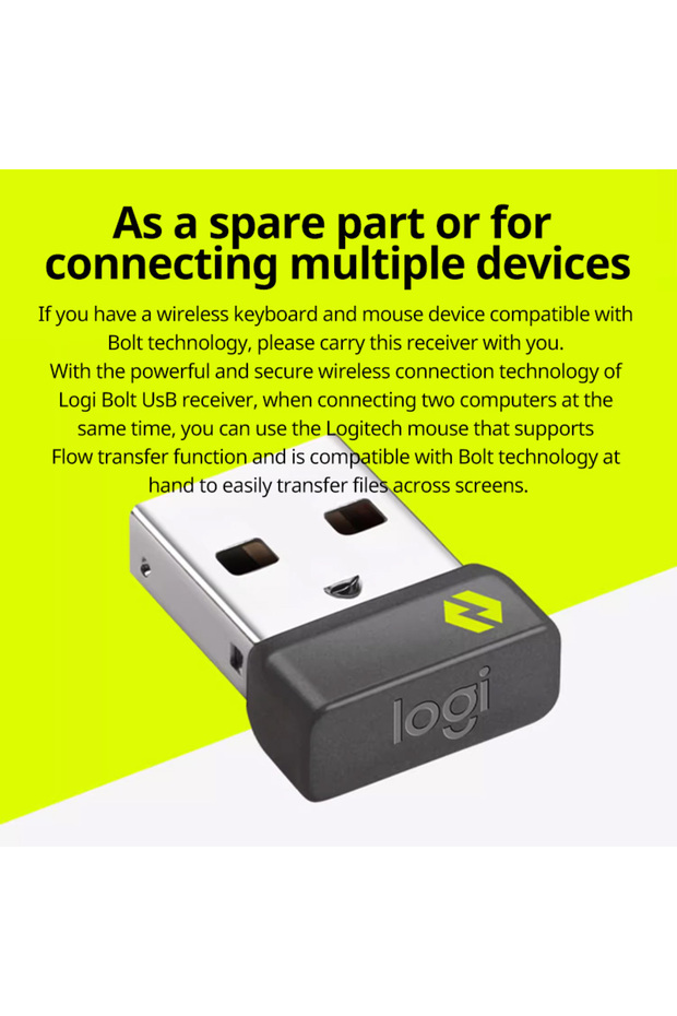 logitech Black 0011 Bolt USB Receiver, suitable for M650/MX Master 3S ...