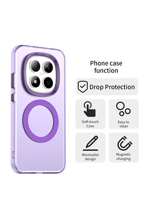 bovinox Xiaomi Redmi Note 15 Pro Uyumlu MagSafe Şarj Destekli Kılıf Kamera Korumalı Silikon ...