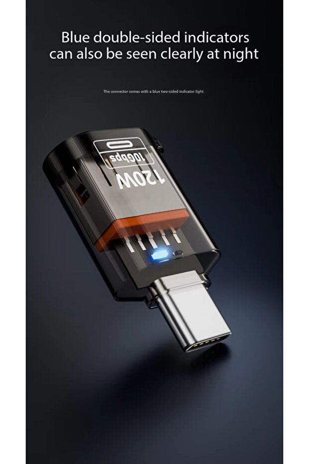 LivX Type-C to USB OTG Dönüştürücü 120W 10Gbps Hızlı Şarj ve Veri ...