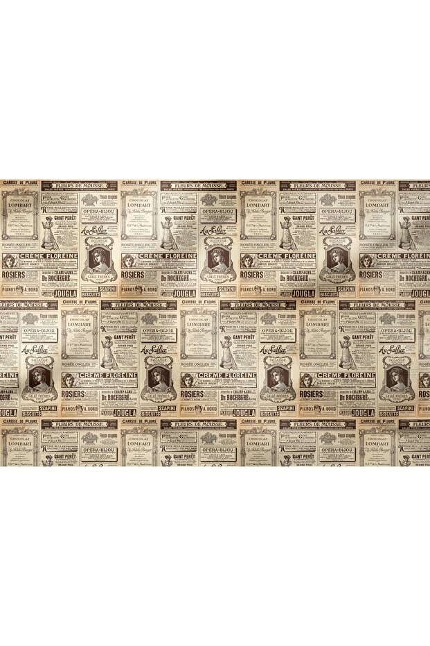 Tataroğlu Dijital Kumaş Παλιά σελίδες εφημερίδων με μοτίβο ψηφιακό με ...