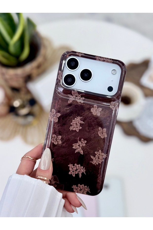 Go Aksesuar iPhone 17 Promax Compatible Shine Brown Flower Color ...