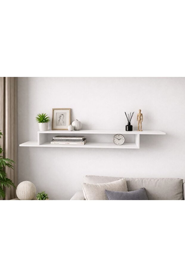 ADIM EBATLAMA Z RAF- TV ÜNİTESİ RAFI - DUVAR RAFI BEYAZ - Fiyatı, Yorumları