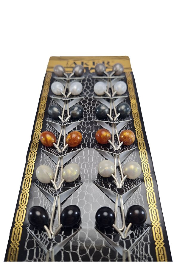 Melodi Scarf Скромна колекция от 12 броя клипсове за шал от естествен ...