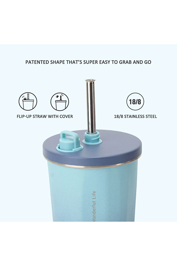 Tyeso 470ML Insulated Coffee Mug – Stainless Steel, Double Wall, Spill ...