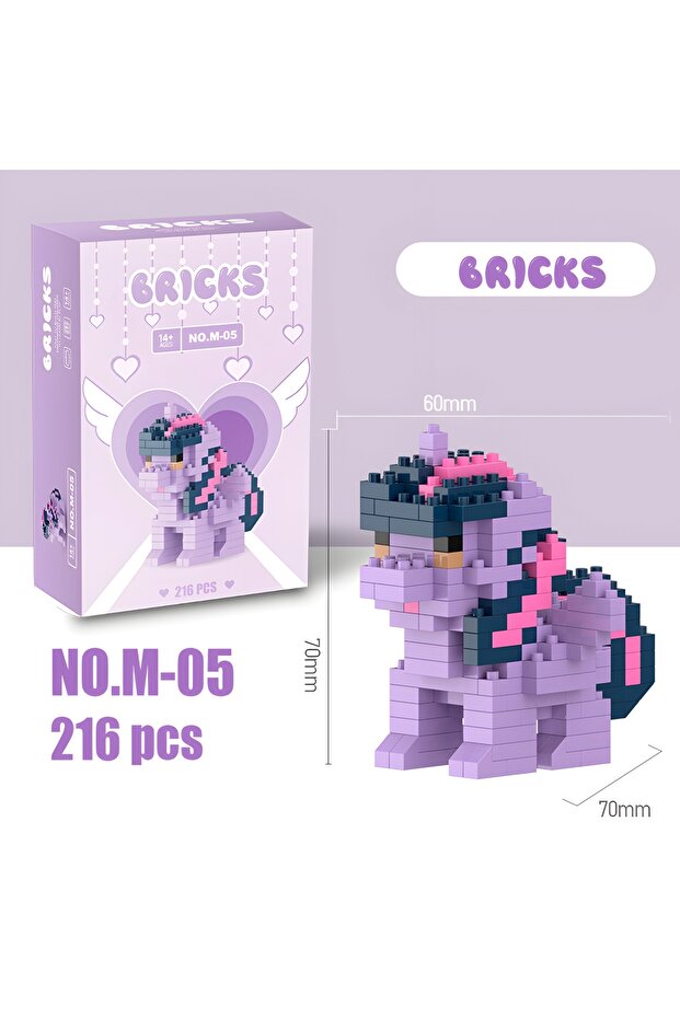 DEK BRICKS My Little Pony Twilight Sparkle & Rarity İkili Yapı Blokları ...
