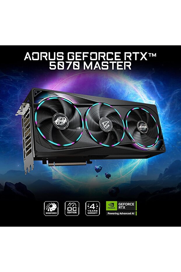 Gigabyte AORUS GeForce RTX 5070 Master 12GB GDDR7 Graphics Card- Trendyol