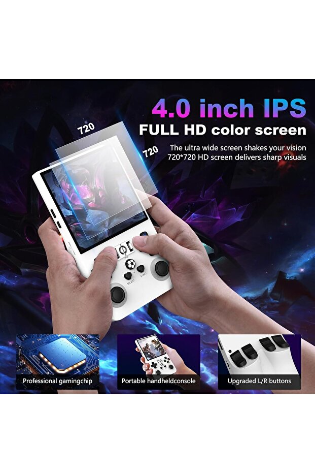 Generic R36MAX Retro Handheld Game Console, 4.0 Inch 720x720 IPS Screen ...