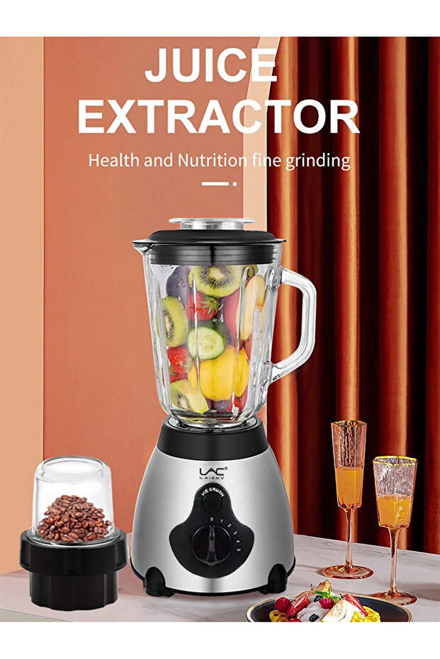 LAC LAICHY 2 in 1 Countertop Blender,1200W Blender for Smoothies,Timing ...