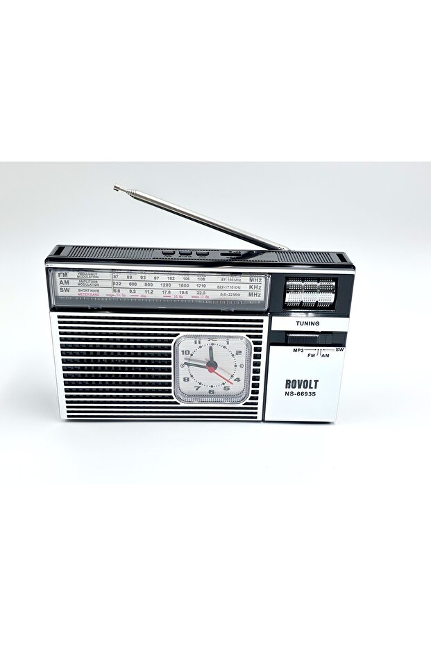 Rovolt NS-6693S Radio with Bluetooth – 3-band AM/FM/SW radio, USB/TF ...