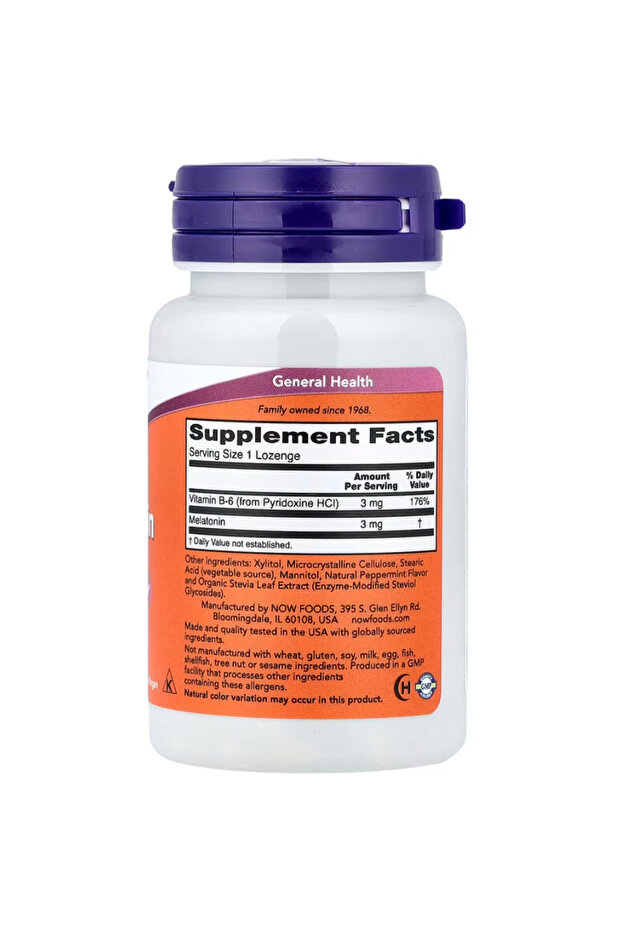 Now Foods Supplements, 3 mg, Free Radical Scavenger, Healthy Sleep ...
