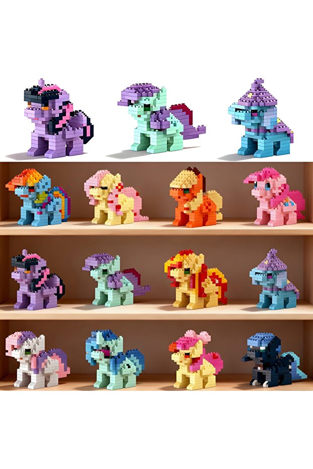 DEK BRICKS My Little Pony Twilight Sparkle & Rarity İkili Yapı Blokları ...