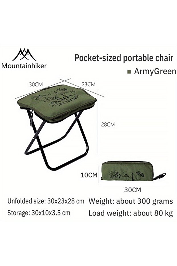 Choice green MOUNTAINHIKER Portable Folding Camping Chair - Compact ...