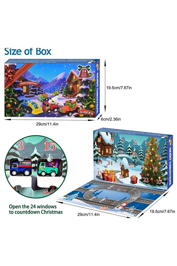 Choice A as shown 2025 Christmas Countdown Calendar 24 Days Pull Back ...