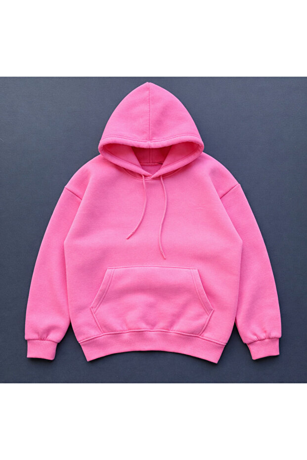 cc collection Unisex Oversize Kapüşonlu 3 İplik Hoodie Kanguru Cepli ...
