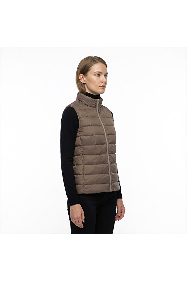 Penelope %100 Kaz Tüyü Aurora Kadın Yelek - Vizon /L - Fiyatı, Yorumları