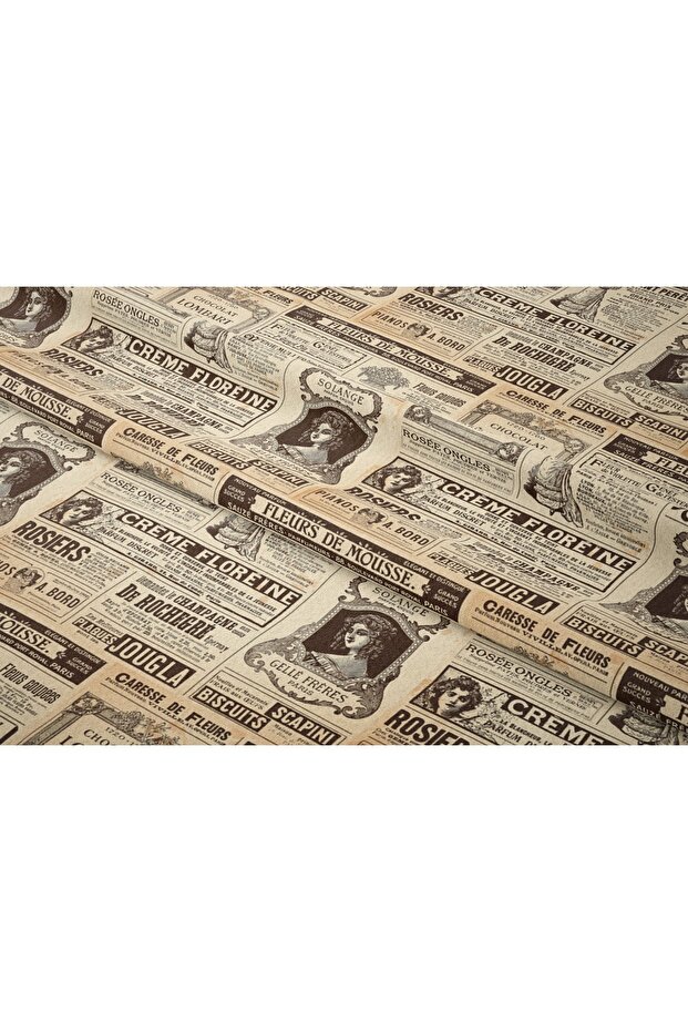 Tataroğlu Dijital Kumaş Παλιά σελίδες εφημερίδων με μοτίβο ψηφιακό με ...