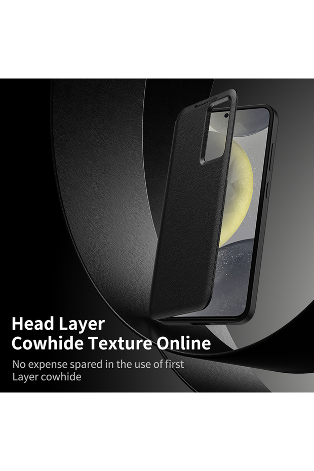 Techsuit Samsung Galaxy S25 FE SmartView Series book cover, black- Trendyol