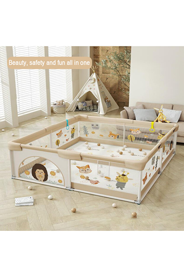 ZUIHAO 180*150cm Family Paradise Baby Playpen with Mat - Baby and ...