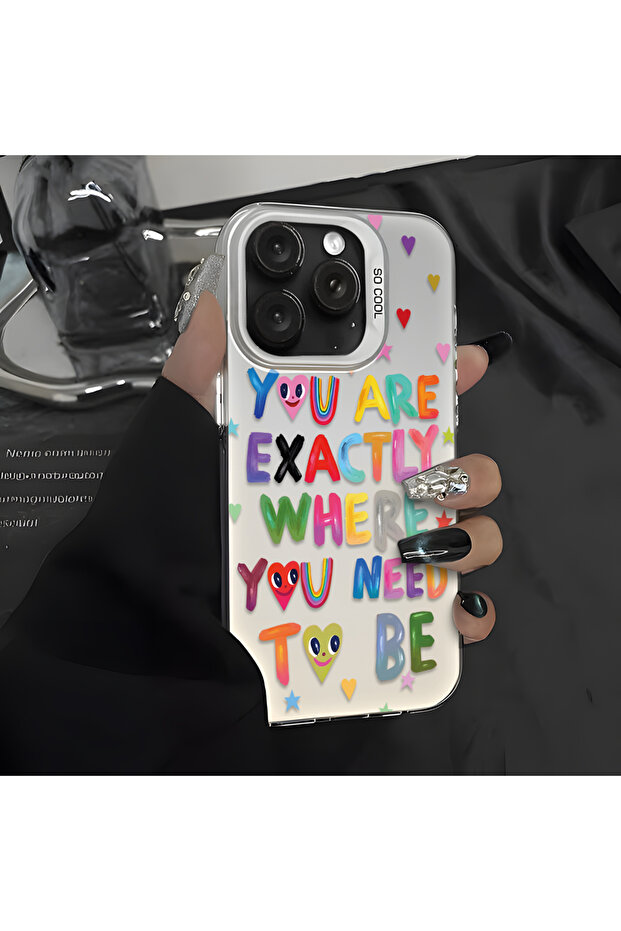 ucuc iPhone 16e Uyumlu Mat Parlak Yüzey Darbe Koruma Renkli Gümüş ...