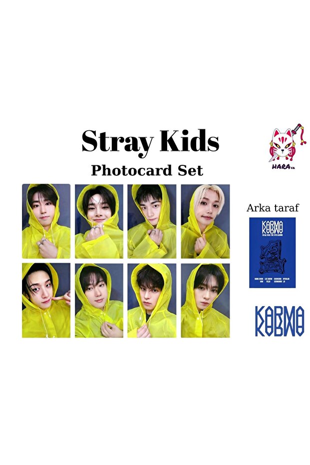 Hara Company Stray Kids Karma Albüm POP - UP Uniform T-shirt Photocard ...
