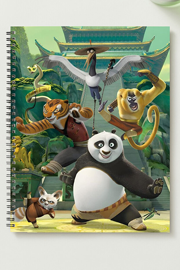 BLACKONECLASS Kung Fu Panda A5 Metal Spiral Unlined Cardboard Cover ...
