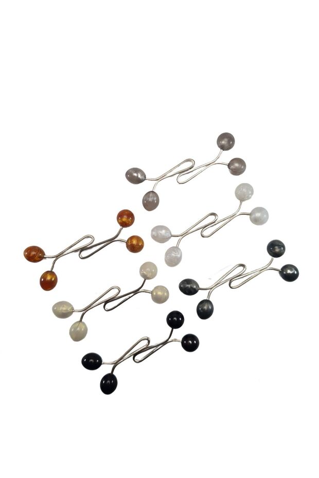 Melodi Scarf Скромна колекция от 12 броя клипсове за шал от естествен ...