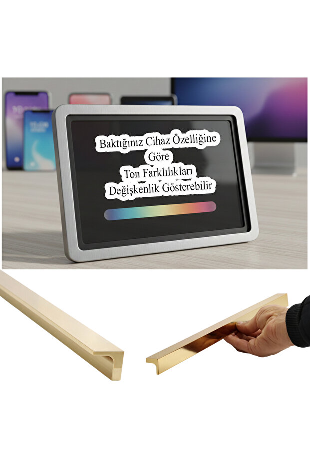 Badem10 Λαβές ντουλαπιών επίπλων Lada Gold Luxury Metal 512 mm 51,2 cm Μήκος Λαβές ντουλαπιών ...