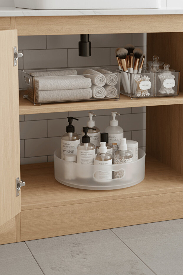 Mithra Life Περιστρεφόμενος 360 μοίρες διαφανής οργανωτής κουζίνας ...