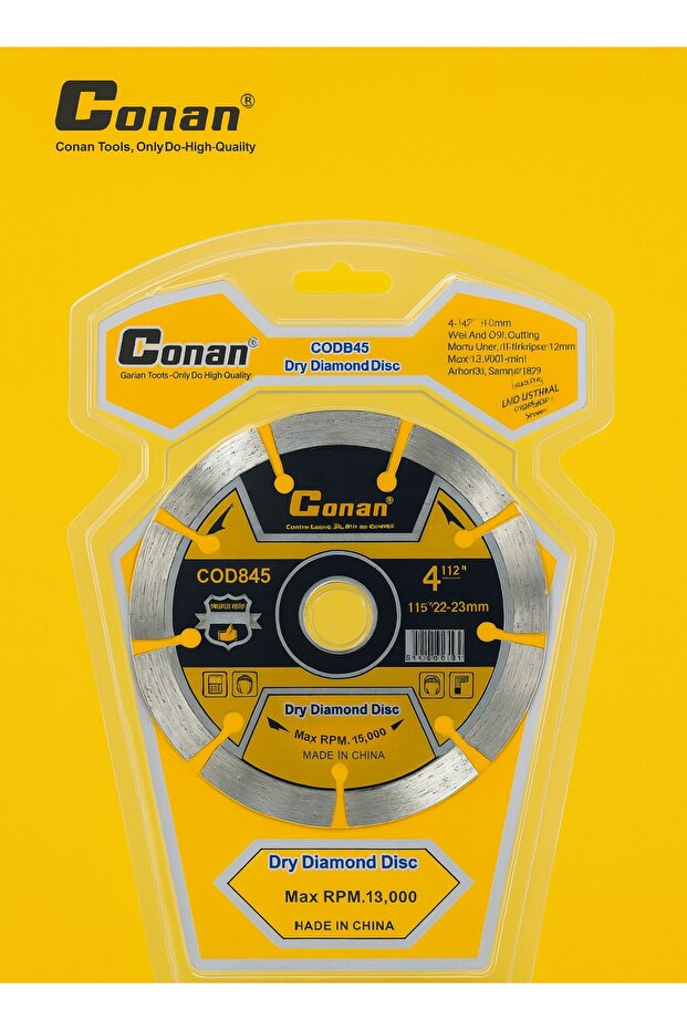 CONAN Concrete Cutting Disc – Dry Diamond Cutting Disc 4.5” (115mm ...