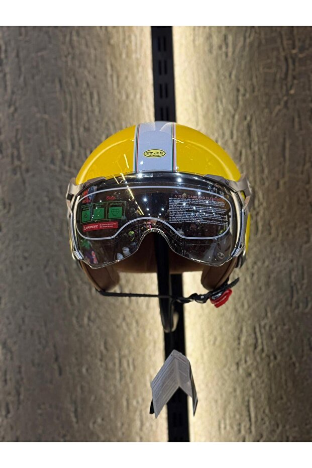 AEGIS Retro Açık Kask (Sarı-Beyaz) - Fiyatı, Yorumları