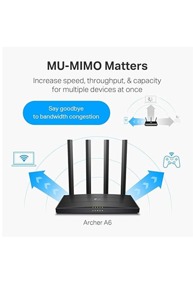 AL3B TP-Link Archer 6-in-3 AC 1200 Gigabit Router, Dual-Band 5G MIMO ...