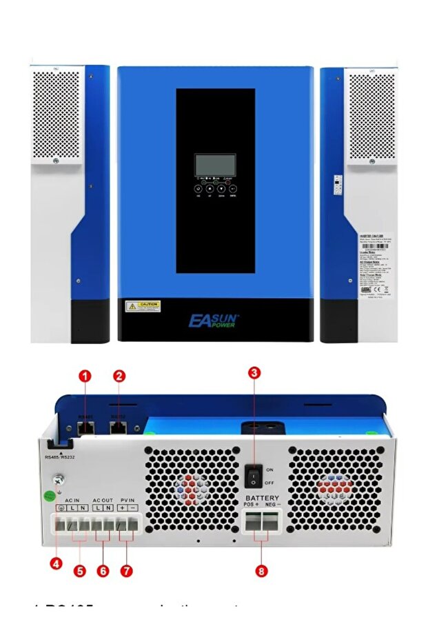 EASUN Invertor solar hibrid Offgrid 48V SMG III, 6.2KW WIFI- Trendyol
