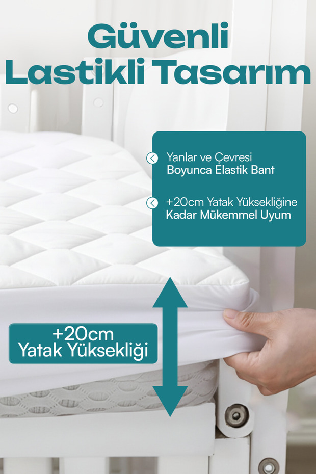 Erko Dört Mevsim Kapitone Fitted Full Kenarlı Su Geçirmez Alez Yatak ...