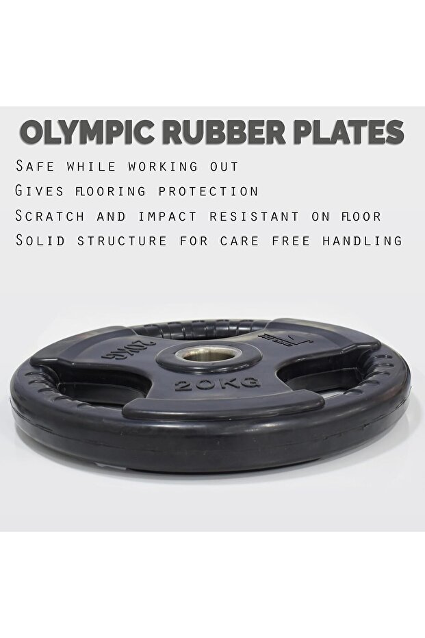 SKY LAND Olympic Rubber Weight Plate EM-9264-20 | 20kg Tri-Grip 2 ...