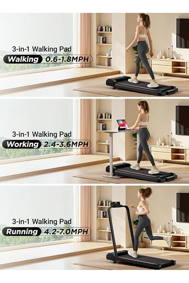 Pomefar Walking Pad Treadmills for Home and Office, 3-in-1 Portable ...