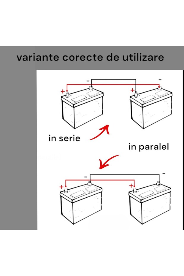 OEM Current transfer/battery start cable set, section 6 mmp, 2x50 cm ...