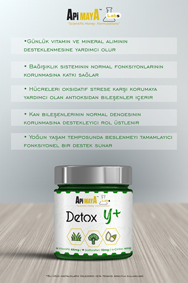Apimaya Detox Y+ (Bal, Kabak Çekirdeği, Arpa Çimi, Brokoli) - Fiyatı ...