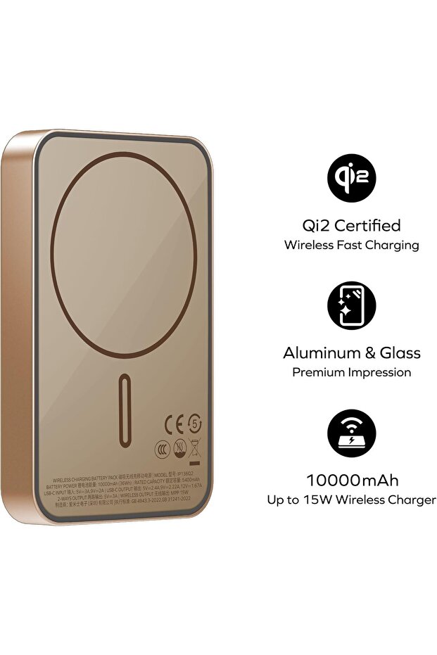 SpaceX Magnetic Power Bank Qi2 Certified, Ultra-Slim 10000mAh Magnetic ...