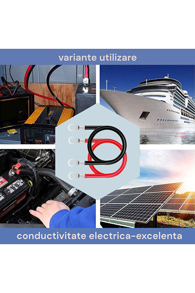 OEM Current transfer/battery start cable set, section 6 mmp, 2x100 cm ...