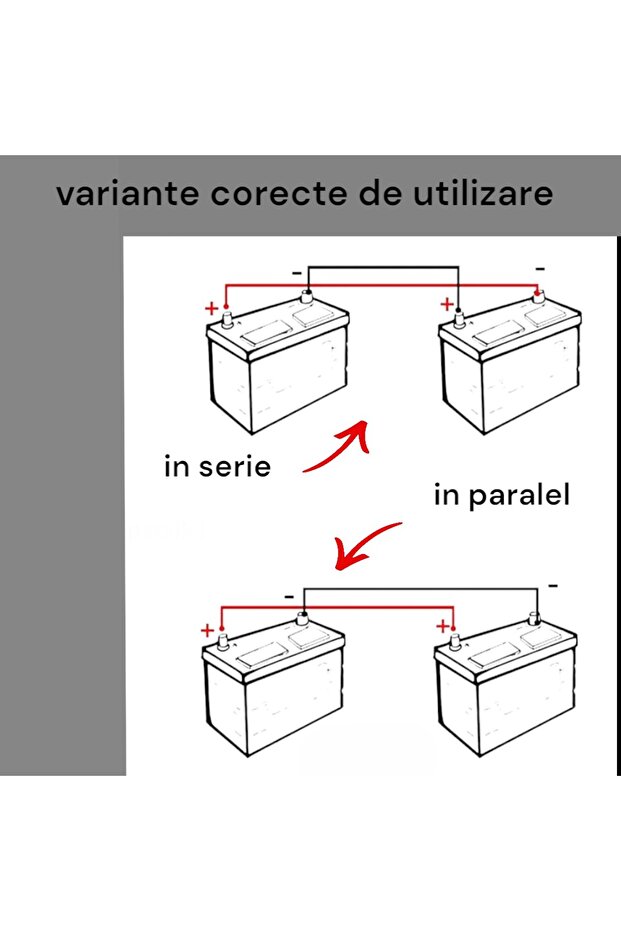 OEM Current transfer/battery start cable set, section 6 mmp, 2x100 cm ...