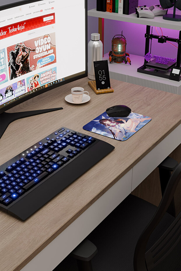 mousepad bastir Columbina (Damselette) Genshin Impact Anime Player V2 ...