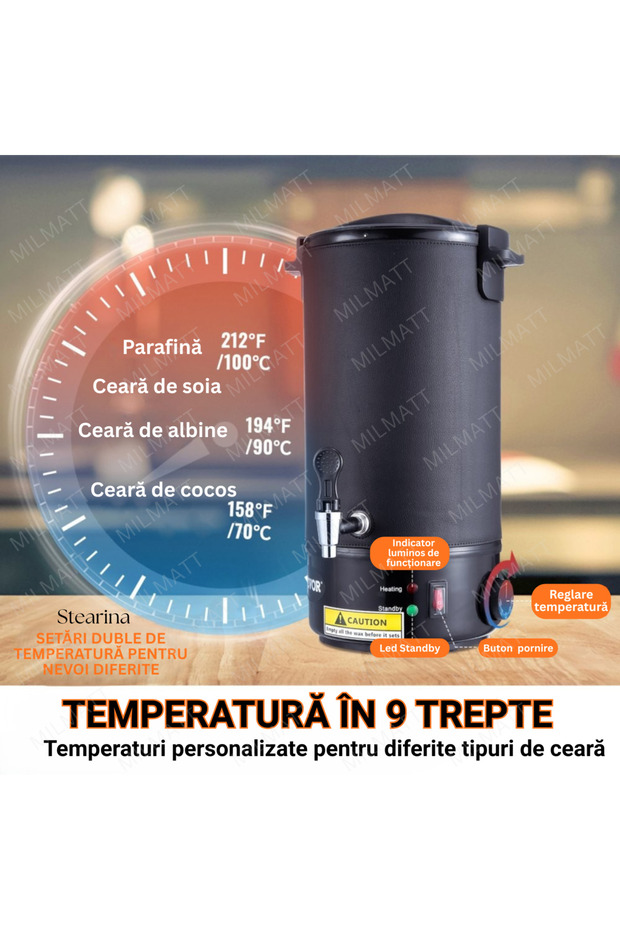VEVOR Topitor de ceară de lumânări de 10 litri pentru uz comercial sau ...