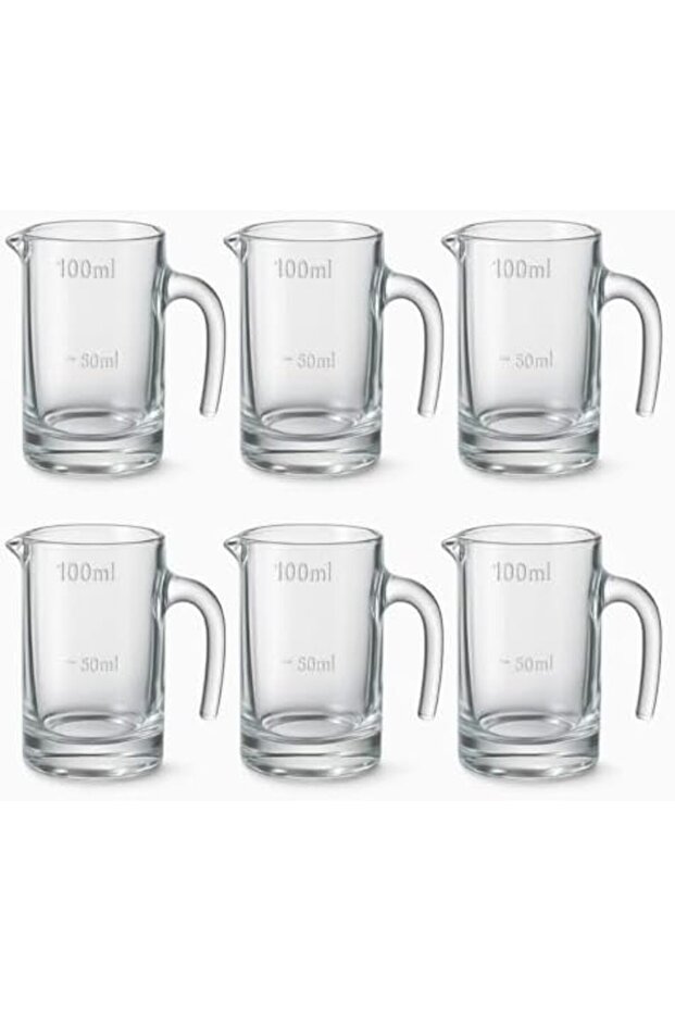 Yıldızan Storesellm 6’lı Cam Sosluk Seti – 100 ml Ölçekli Kulplu Sos ...
