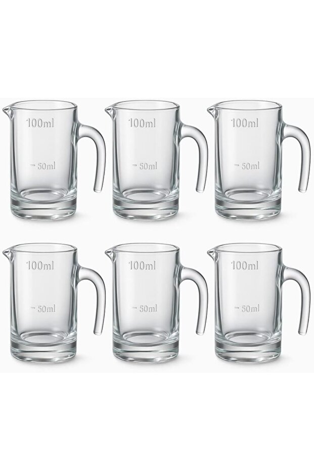 Yıldızan Storesellm 6’lı Cam Sosluk Seti – 100 ml Ölçekli Kulplu Sos ...